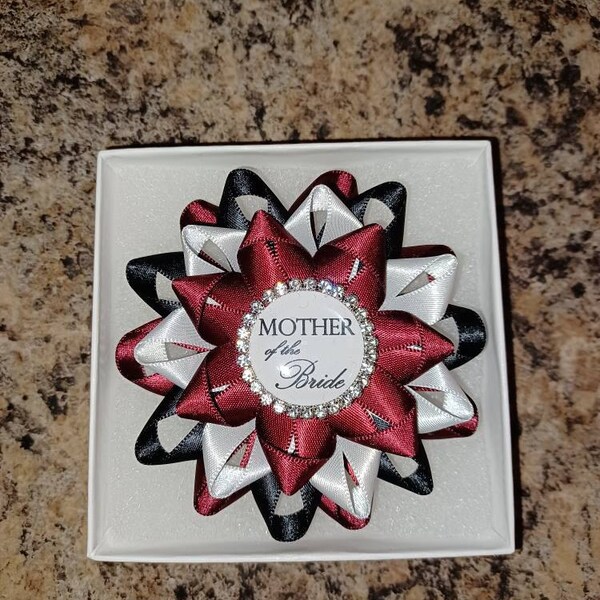 Mother of the Bride Pin, Mother of the Bride Corsage, Bridal Party ...