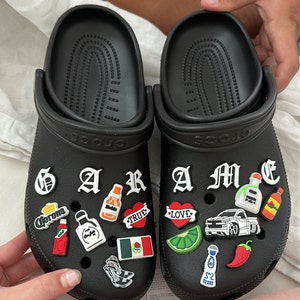 Mexican Hispanic Croc Charms Latino Shoe Clips Mexican Food Charm Crocs ...