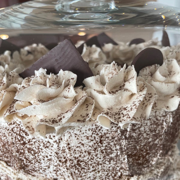 Fake Chocolate Cream Cake Prop Chocolate Buttons Fake Desserts Faux ...