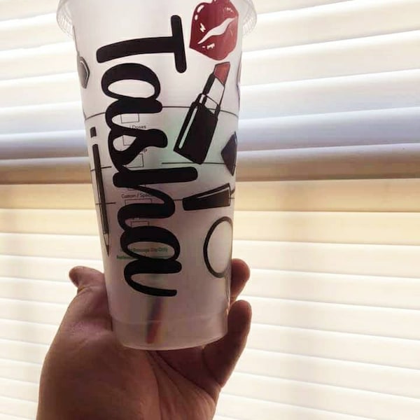 Wake up and Makeup Cup, Makeup and Ice Coffee Lovers, Makeup Artist ...