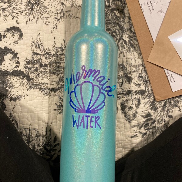 Mermaid Water Decal, Glitter Seashell, Clam Shell, Tumbler Decal, Shell ...