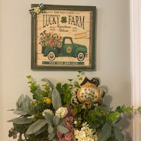 Farm Fresh Milk and Cream Cow Dairy Sign Modern Farmhouse Kitchen Wall Art Farm Style Wreath ...