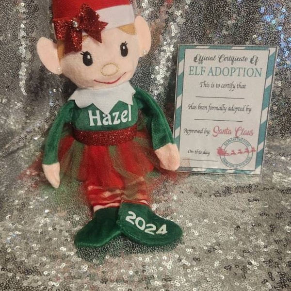 Christmas Elf Adoption Certificate PDF - Etsy