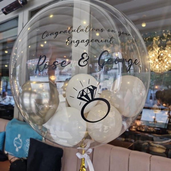 Balloons Personalised - Engagement - Balloons Congrats - Personalised ...
