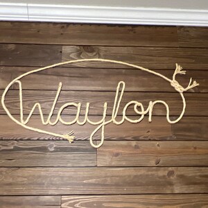 Western Rope Letter Sign: Initial Lasso Western Decor Rustic - Etsy