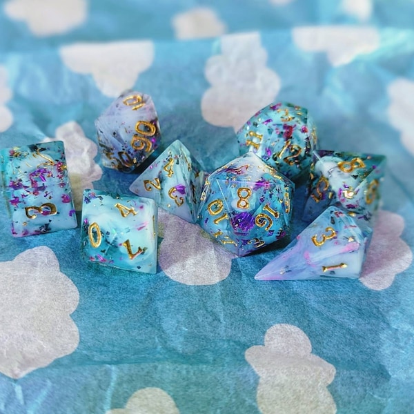 Regal Porcelain Dice | Teacup Dice | Floral Dice | Artisan Resin Dice ...
