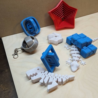 20 Fidget Toy STL Files 3D Printing Files 28 3D Models 3D Printer Files ...