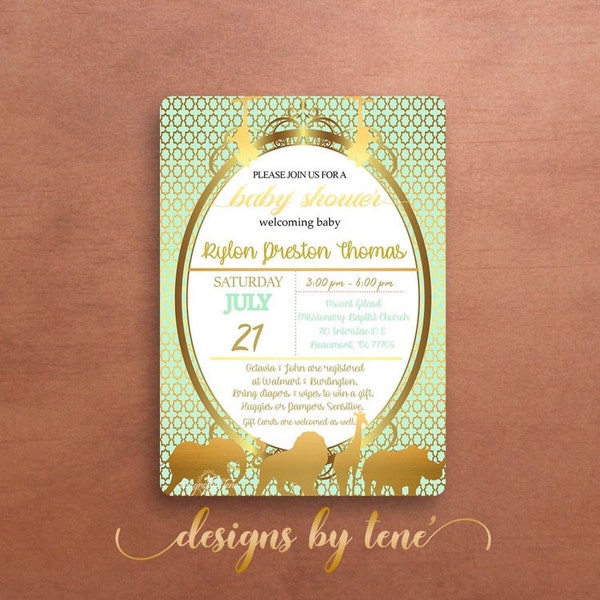 Mint Green and Gold Digital Paper, Gold Background, Scrapbook Papers ...