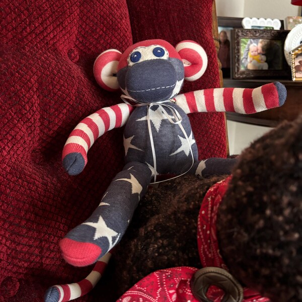 Small Rockford Red Heel Sock Monkey-sock Monkey-original Sock Monkey ...