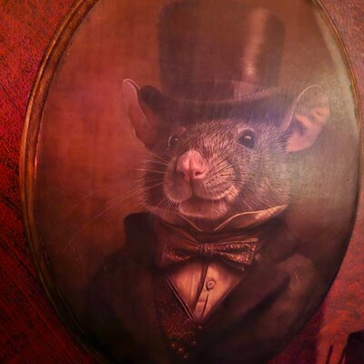 Rat Victorian Portrait Vintage Style Animal Wall Art Wooden Décor ...