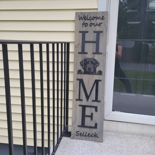 Personalized Dog Welcome Sign or Porch Leaner - Etsy