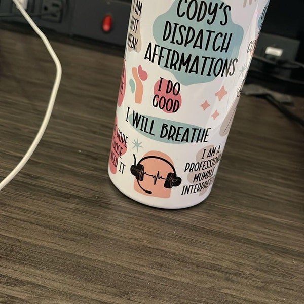 Personalized 911 Dispatcher Daily Affirmation Tumbler, 911 Dispatch ...