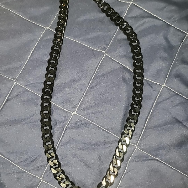 Box Link Necklace Silver Box Link Chain 14K Gold Necklace Flat Square ...