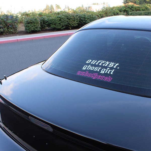 Unbothered Decal Windshield Banner Sticker JDM Sad Boyz Car Window ...