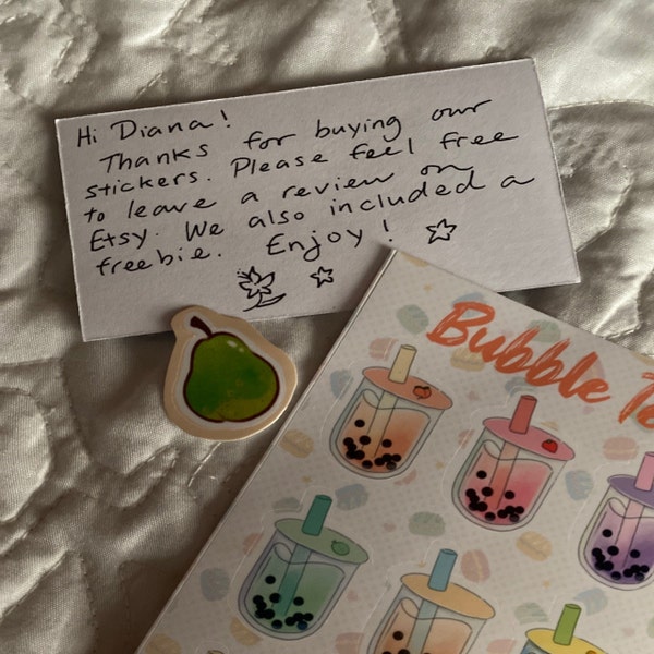 Bubble Tea Stickers Pastel Rainbow Colors Cute Boba Kawaii Aesthetic ...