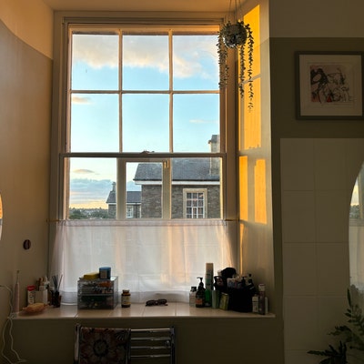 Cotton Muslin Blind, Flat Curtain, Egyptian Cotton, Max Length 120cm - Etsy