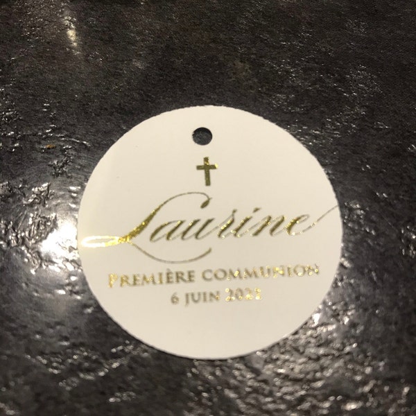50 Gold Foil Simple Modern Round Tags - Rose Gold Foil Favor Tag ...