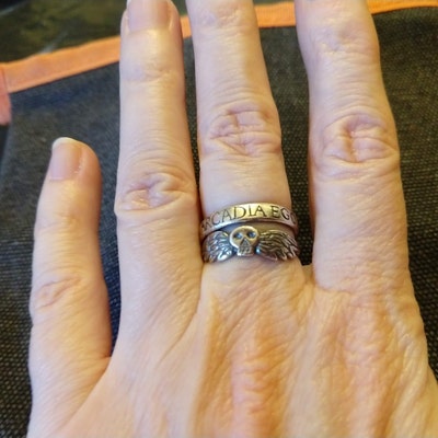 Mini Taphophile Ring in Sterling Silver or Gold Memento Mori - Etsy