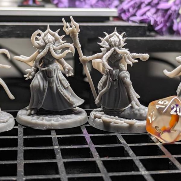 Mind Flayer/brain Flayer/illithid Bundle (4 Minis!) - 32mm RPG ...