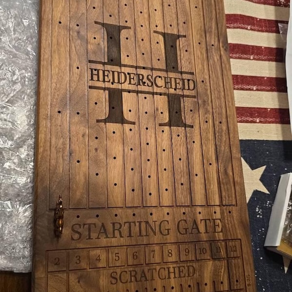 Custom Engraved Horse Racing Game - Etsy