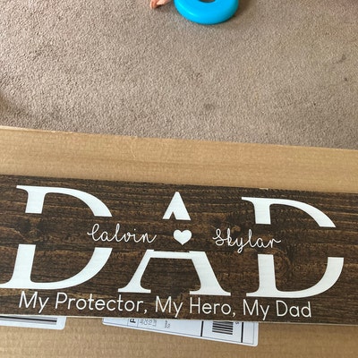 Dad Sign With Kids Names, Fathers Day Gift, Personalized Gift for Dad ...