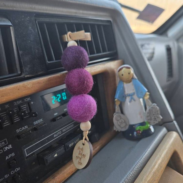 MINI PURE GOLD Wall Rosary - Felt Ball Rosary - Catholic Gift - Rosary ...