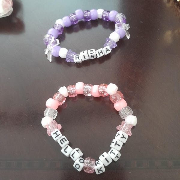 Peanuts Snoopy and Woodstock Matching Elastic Beaded Kandi Bracelets - Etsy