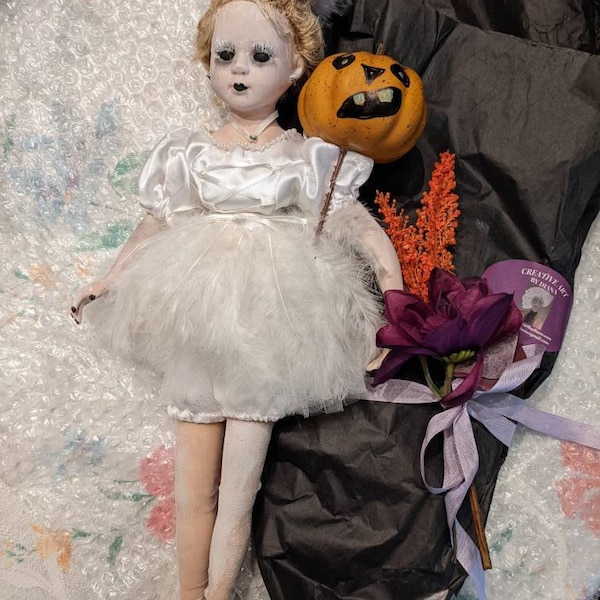 Creepy Art Doll, Haunted, Evil, Halloween, Spooky Gift, Vintage One of ...