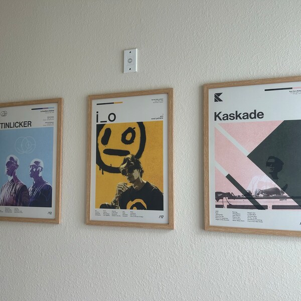 Kaskade Inspired Poster, Mid Century Modern, Print, District 33, Wall Art, Electronic Music DJ ...