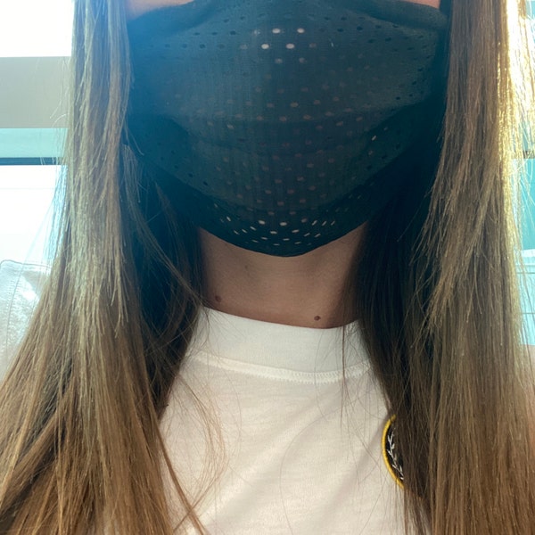 Sheer Mesh One Layer Sports Face Mask | Nose Wire | Child to Adult ...