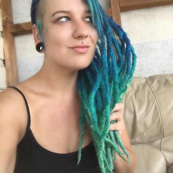 CLEARANCE SALE [full Set of Temporary Synthetic Dread Extensions] Knotty Natural Look Locks ...