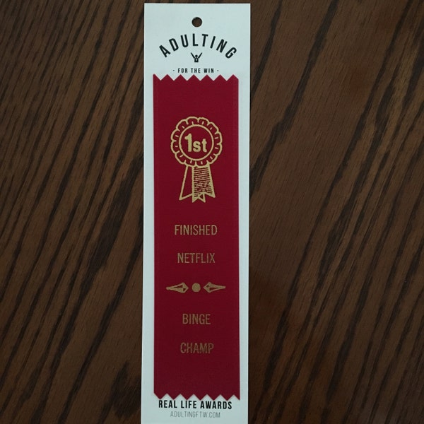 MADE REAL FOOD Adulting Award Ribbon Gold Foil Stamped - Etsy