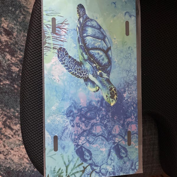 Sea Turtle Front License Plate, Beach License Plate, Custom License ...