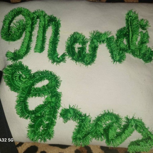 Big Fringe Extra Fluff! Fringed FONT Alphabet Letters Machine ...