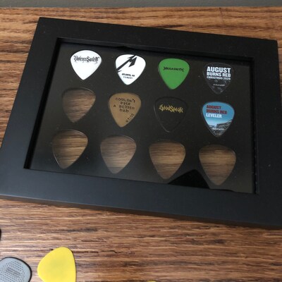 5 X 7 Guitar Pick Display Horizontal Frame Holds 12 Guitar Picks FRAME ...
