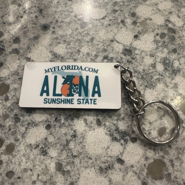 California License Plate Keychain - Personalized - Etsy