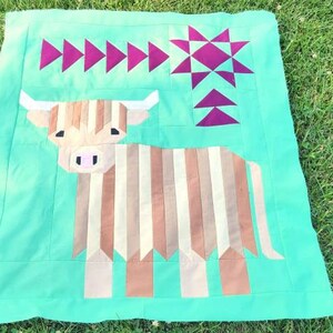 QUILT PATTERN Cattle Call a Highland Coo cow Quilt Pattern by Art East ...