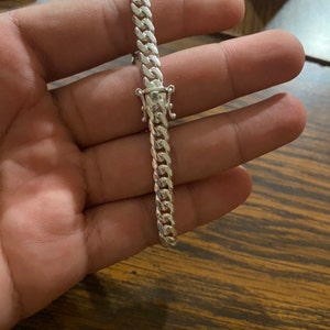 5mm 925 Solid Miami Cuban Sterling Silver Box Lock Chain Real - Etsy