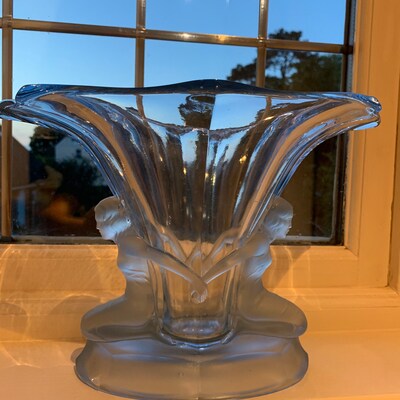 Beautiful Art Deco Uranium Green Glass Sowerby Vase - Etsy