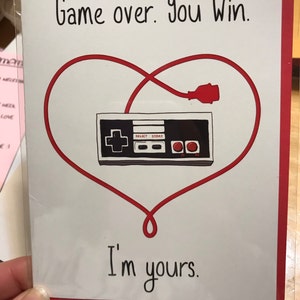 Video Game Valentines Card, Gamer Gift, Cute Love Card, Romantic Card ...