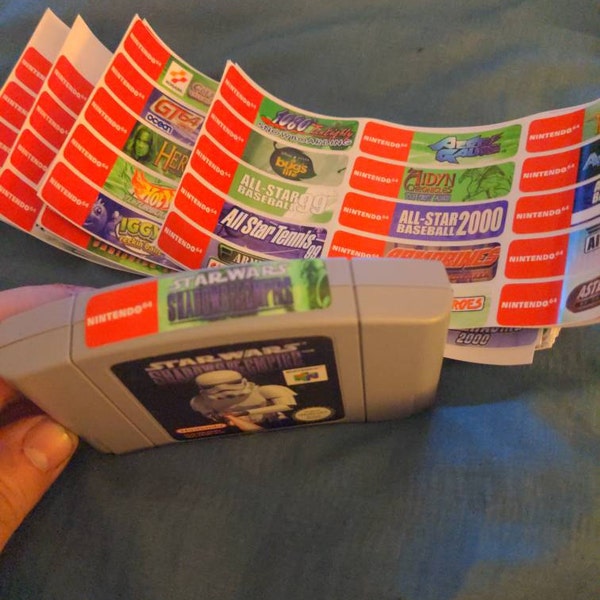 N64 Full Set of Spine Labels Replacement Label Decal Stickers Nintendo ...