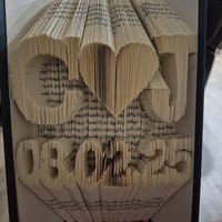 Custom Book Fold PATTERN- Initials & Date, Wedding and Date Book Fold ...