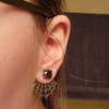 Spider Web Earrings, Ear Jacket, Front Back Earrings, Spider Web Ear ...