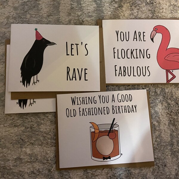 Mother of the Flocking Year Flamingo Card / Handmade Greeting Cards ...