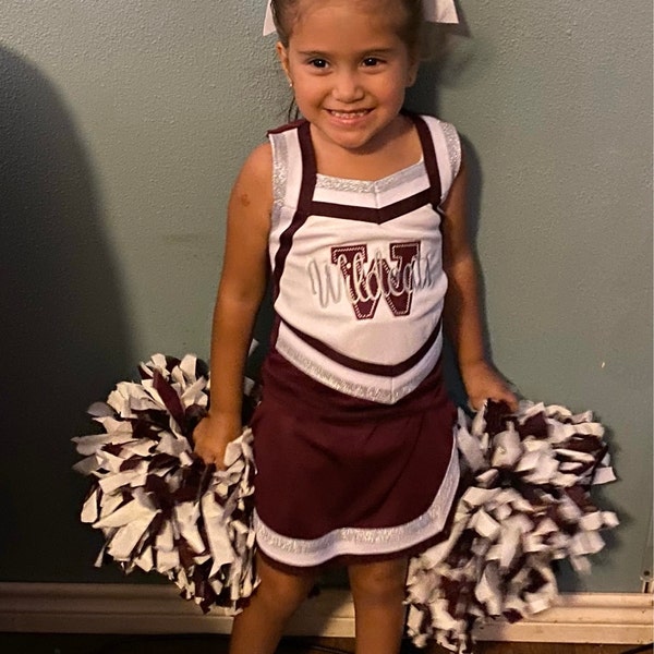 Maroon Cheer Uniform, Customized Cheerleading Uniform, Girls Cheer ...