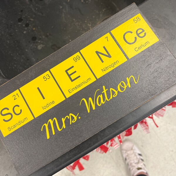 Science Teacher Gift ~ Teacher Desk Name Plate Periodic Table ~ Science ...