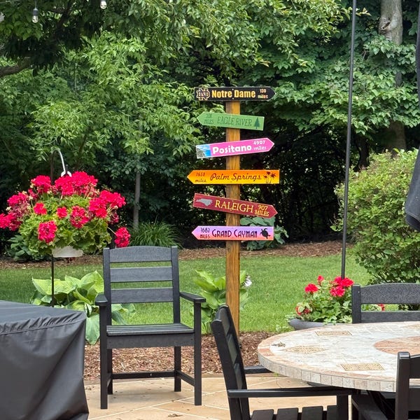 Custom Wooden Directional Signs, Signs With Locations and Distances ...