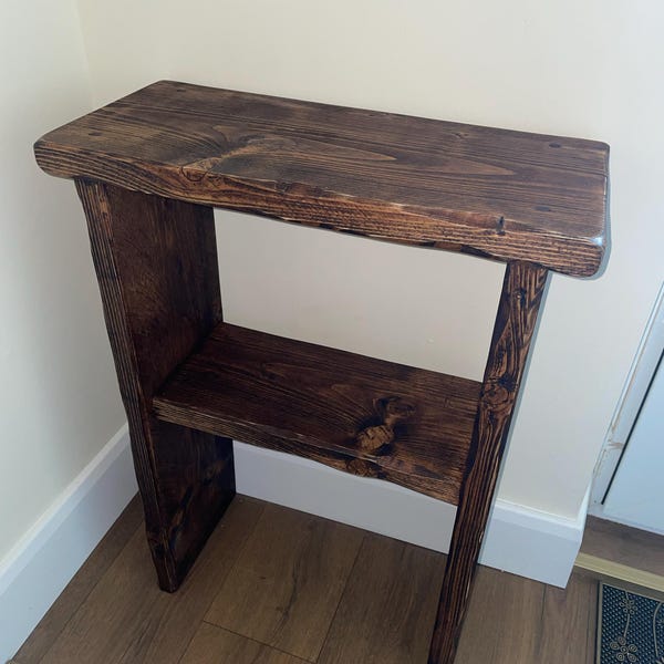 Rustic Entryway Table | Solid Wood Hallway Table | End Table | Side ...