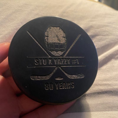 Custom Engraved Hockey Puck, Year End Player Coach Gift, Team Logo ...