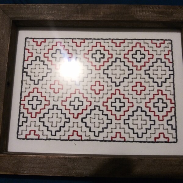 Navajo Design Embroidered Greeting Card | Handmade Sewn Card | Navajo ...